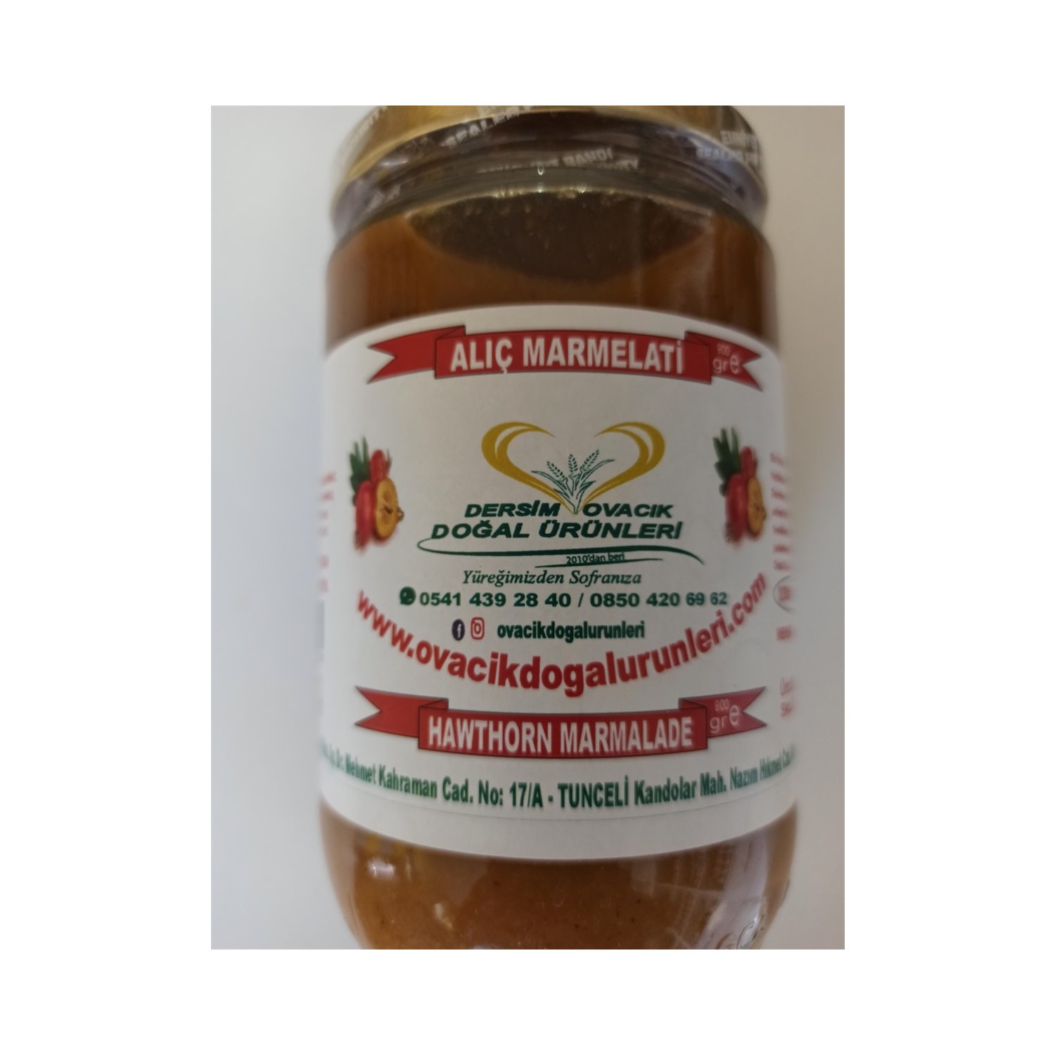 Ovacık Doğal Ürünleri Alıç Marmelatı (900)GR Fiyatı