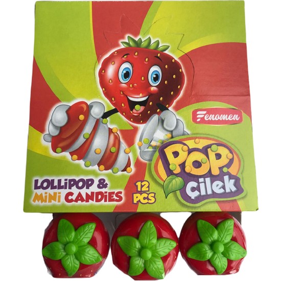 Fenomen Pop Çilek Şeker - Lollipop & Mini Candies (12'li) Fiyatı