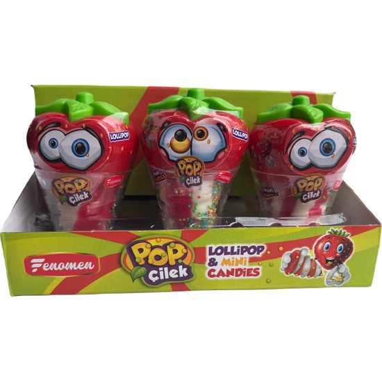 Fenomen Pop Çilek Şeker - Lollipop & Mini Candies (12'li) Fiyatı
