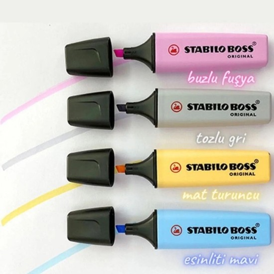 Stabilo Boss Original Fosforlu Kalem 4'lü Set Fiyatı