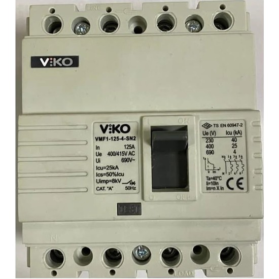 Viko 4X100 Amper 4 Kutuplu 35KA Sabit Kompakt Şalter Fiyatı