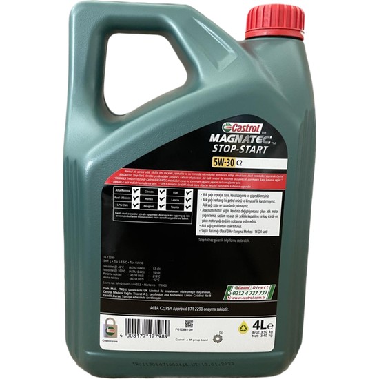 Castrol Magnatec Psa App. B71.2290 C2 5W-30 4 Litre Motor Fiyatı
