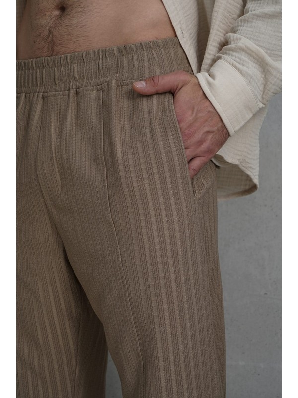 Mai Collection Robin Rachel Örme Kumaş Vizon Pantolon Fiyatı