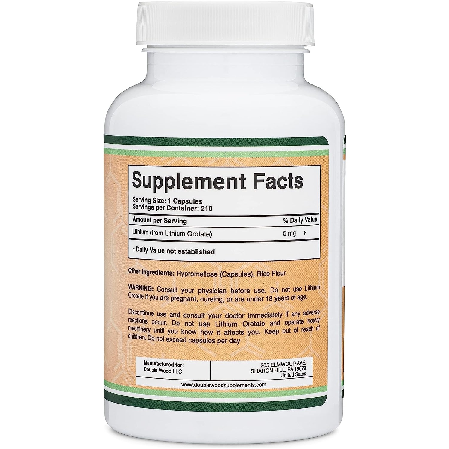 Double Wood Lithium Orotate 5 mg 210 Kapsul For A Calmer Fiyatı