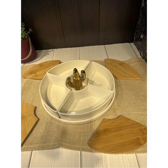 Emir Home Shop Bambu Kapaklı Porselen 4 Bölmeli Gözlü Fiyatı Emir Home Shop Bambu Kapaklı Porselen 4 Bölmeli Gözlü Fiyatı