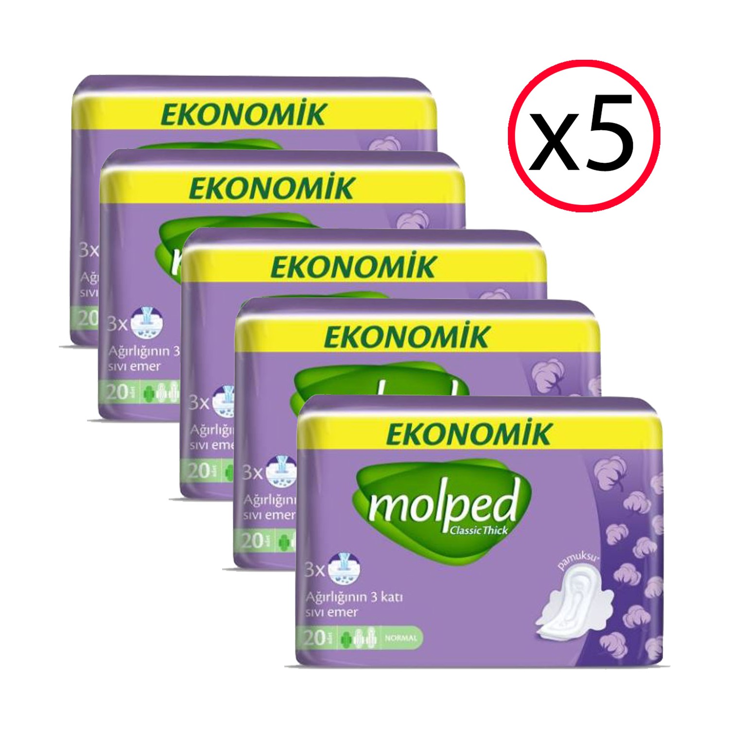 Molped Normal Hijyenik Ped 20'li (5 Adet) Fiyatı