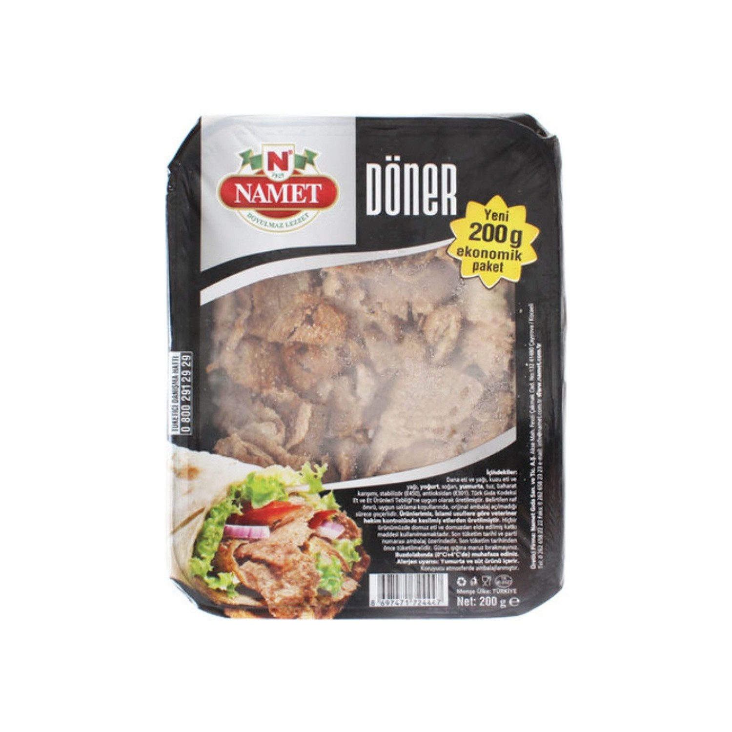 Namet Dana Döner 200 gr Fiyatı, Taksit Seçenekleri ile Satın Al