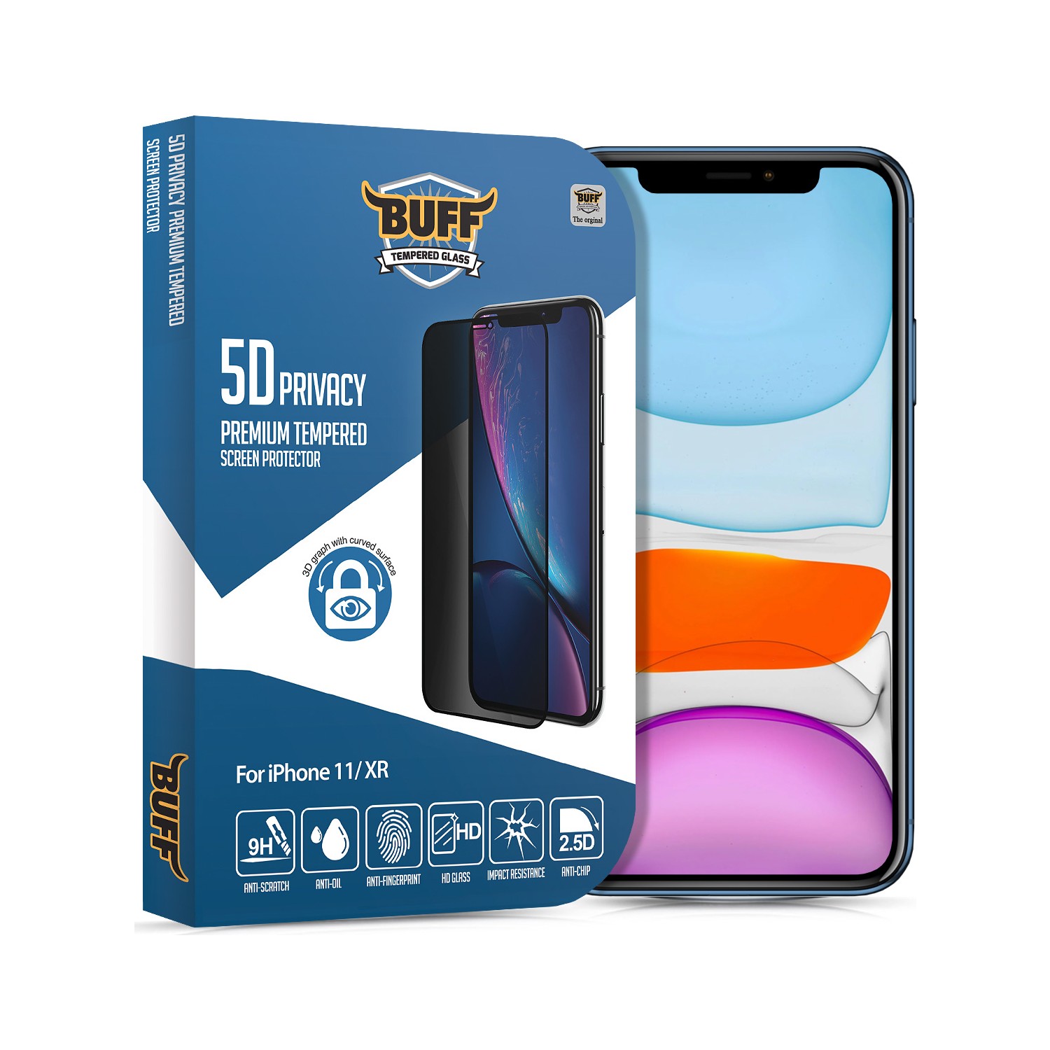 Buff Apple iPhone 11 / Xr 5d Privacy Ekran Koruyucu Fiyatı