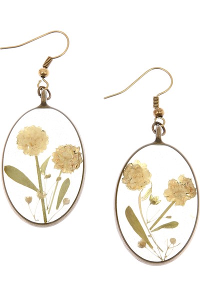 Halley Concept Özel El Yapımı Çiçek Tasarım Reçine Kadın Küpe