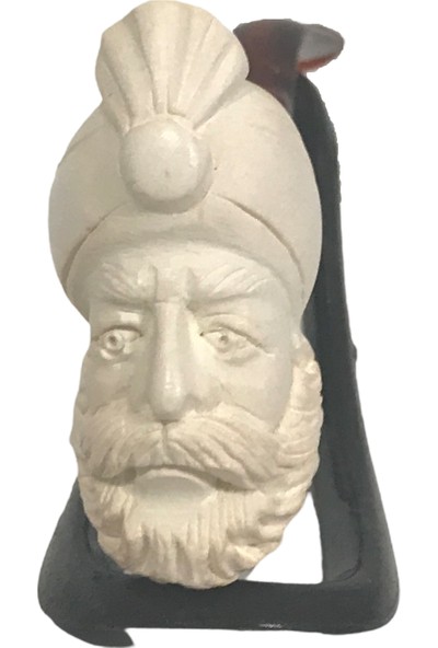 Egelir Tabi 1.kalite El Işçiliği Osmanlı Figürü Doğal Lüle Taşı Sigara Borusu Özel Kutulu