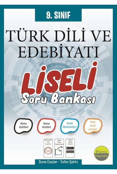 Pano Yayınları 9. Sınıf Türk Dili ve Edebiyatı Soru Bankası (Liseli)