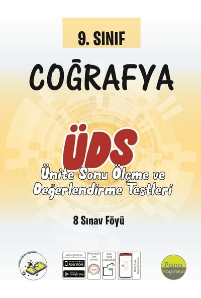 Pano Yayınları 9. Sınıf Coğrafya Ünite Değerlendirme Sınavı (8 Sınav)
