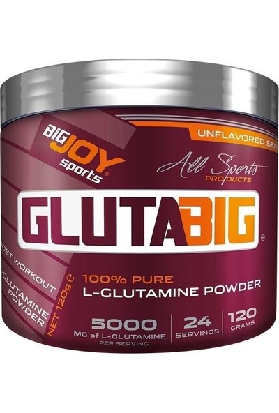 Big Joy Gluta Big % 100 Glutamine Powder 120 gr Big Joy Gluta Big % 100 Glutamine Powder 120 gr