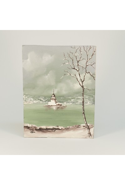 Dam Art Istanbul Kız Kulesi Manzarası Yağlıboya Tablo 18X24CM Dam Art Istanbul Kız Kulesi Manzarası Yağlıboya Tablo 18X24CM