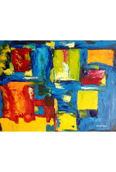 Dam Art Soyut Dekoratif Yağlı Boya Tablo