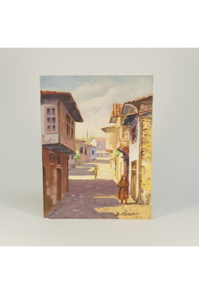 Dam Art Sokak Manzarası, 18X24CM Mdf Üzeri Pres Yağlıboya Tablo