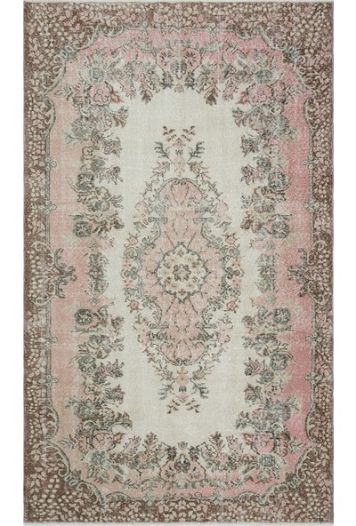 Grand Hedef Halı Bej Natural Desen Vintage El Dokuma Halı 168 x 285 cm Grand Hedef Halı Bej Natural Desen Vintage El Dokuma Halı 168 x 285 cm