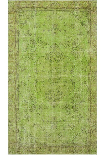 Grand Hedef Halı Yeşil Renk Vintage El Dokuma Halısı 143 x 249 cm Grand Hedef Halı Yeşil Renk Vintage El Dokuma Halısı 143 x 249 cm