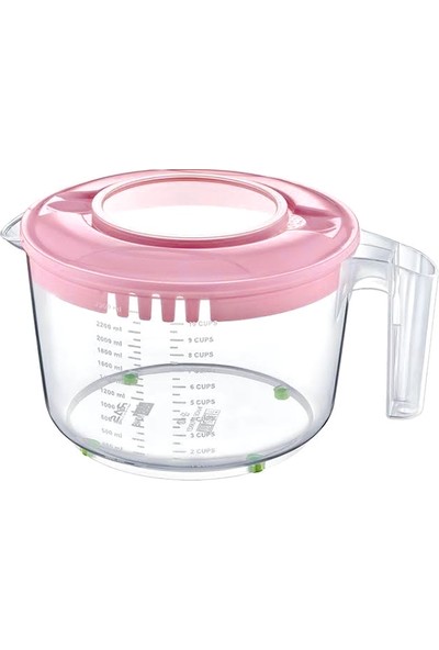 Kitchen Life Kapaklı Mikser Kabı 2500 ml (Kaymaz Ayaklı) Kitchen Life Kapaklı Mikser Kabı 2500 ml (Kaymaz Ayaklı)