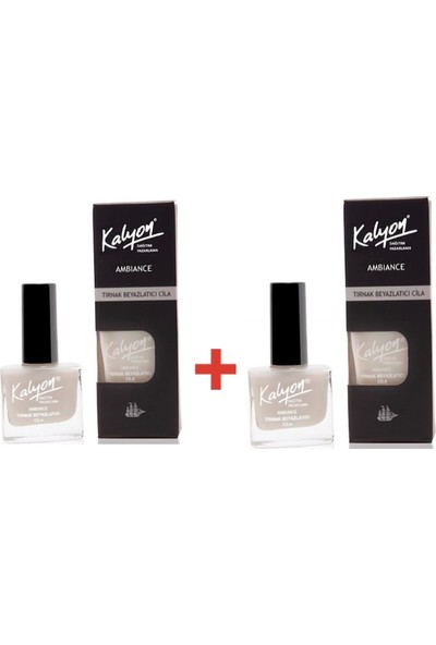 Kalyon Oje Beyazlatıcılı Cila 2'li Set