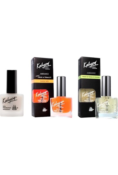 Kalyon Tırnak Besleyici+Tırnak Bakım Yağı+Tırnak Eti Peeling 3'lü Set