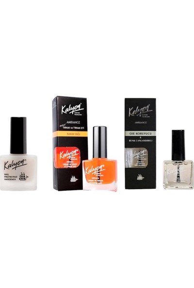 Kalyon Tırnak Besleyici+Tırnak Bakım Yağı+Oje Koruyucu 3'lü Set