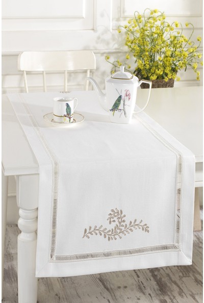 Ödel Home Duck Kumaş Ajurlu İşlemeli Runner Ödel Home Duck Kumaş Ajurlu İşlemeli Runner