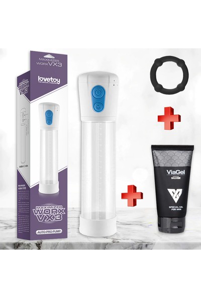 Spicyx Maximize Vx3 Ful Otomatik Penis Pompası+Vajina Başlık+Viagel Spicyx Maximize Vx3 Ful Otomatik Penis Pompası+Vajina Başlık+Viagel