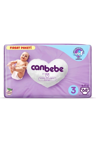 Canbebe Aylık Paket Midi No:3 68 Adet Canbebe Aylık Paket Midi No:3 68 Adet