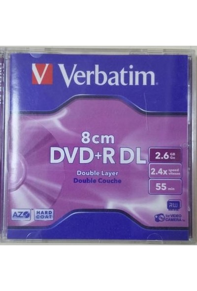Verbatim Mini DVD+R Dl 8 cm 2.6GB 55 Min + Mini Kamera DVD