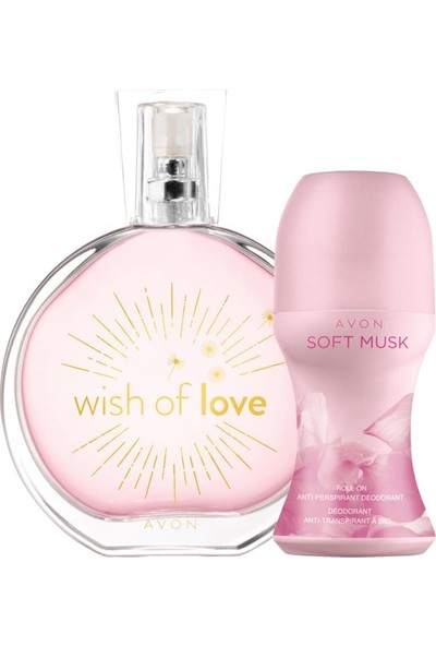 Avon Wish Of Love Kadın Parfüm ve Soft Musk Rollon Ikili Paket Avon Wish Of Love Kadın Parfüm ve Soft Musk Rollon Ikili Paket