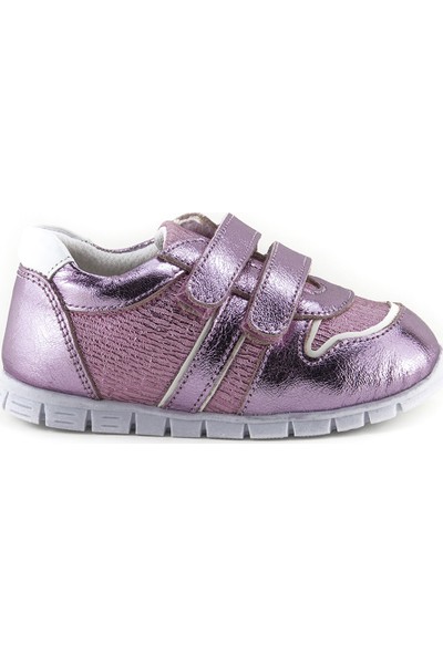 Minipicco Kız Çocuk Pembe Deri Ayakkabı