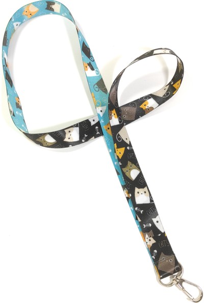 Çatı Medikal Kedi Desenli Çift Renkli Yaka Kartı & Boyun Askı İpi Çatı Medikal Kedi Desenli Çift Renkli Yaka Kartı & Boyun Askı İpi