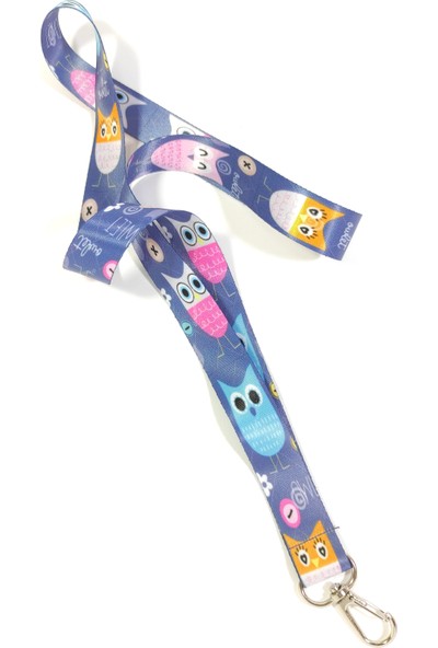 Çatı Medikal Baykuş Desenli Yaka Kartı & Boyun Askı İpi