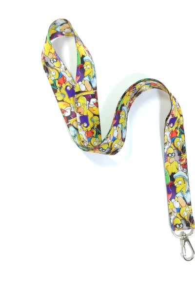 Çatı Medikal Simpsons Desenli Yaka Kartı & Boyun Askı İpi