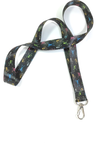 Çatı Medikal İskelet Desenli Yaka Kartı & Boyun Askı İpi