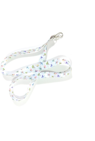 Çatı Medikal Kelebek Desenli Yaka Kartı & Boyun Askı İpi