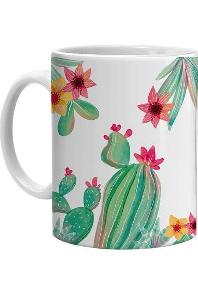 Flipped Kaktüs Bahçesi Tasarım Kupa Bardak