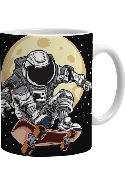 Flipped Skateboard Astronot Tasarım Kupa Bardak Flipped Skateboard Astronot Tasarım Kupa Bardak