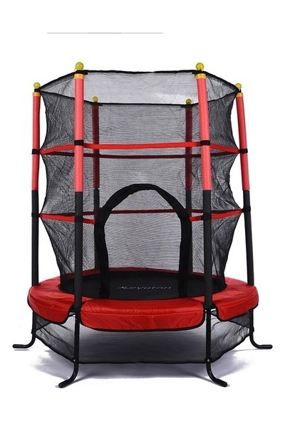 Leyaton Fileli Korumalı 140 cm Çocuk Trampolini 55 İnç Kırmızı Leyaton Fileli Korumalı 140 cm Çocuk Trampolini 55 İnç Kırmızı