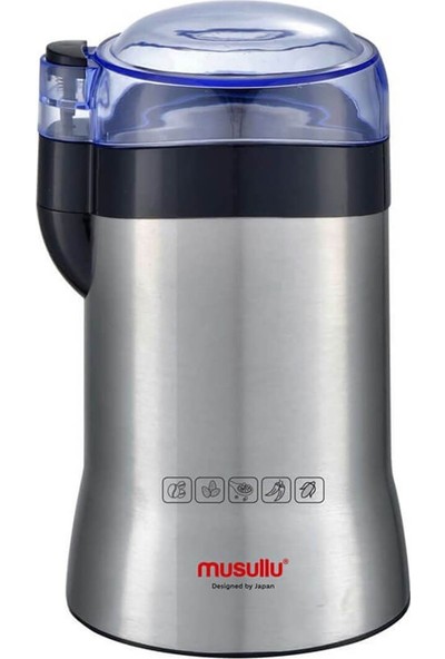 Musullu Kahve ve Baharat Öğütücü Inox 200W Musullu Kahve ve Baharat Öğütücü Inox 200W