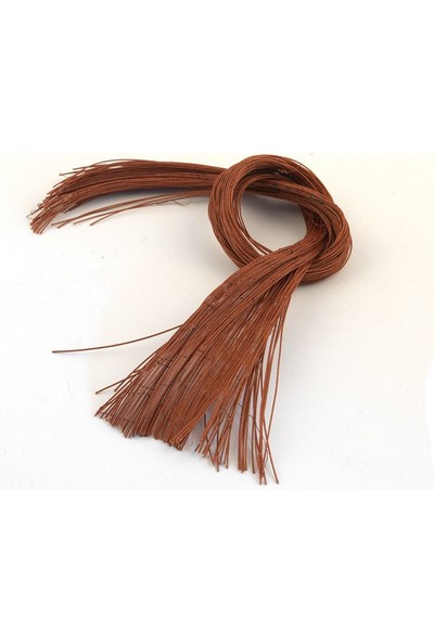 YYB Kehribar Rengi Kalın Tesbih Kolye İpi 2 m 30'lu