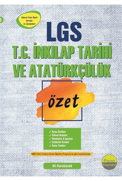 Pano 8.sınıf T.c. Inkılap Tarihi ve Atatürkçülük Özet Liselere Hazırlık