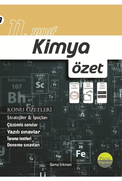 Pano 11. Sınıf Kimya Özet Pano 11. Sınıf Kimya Özet