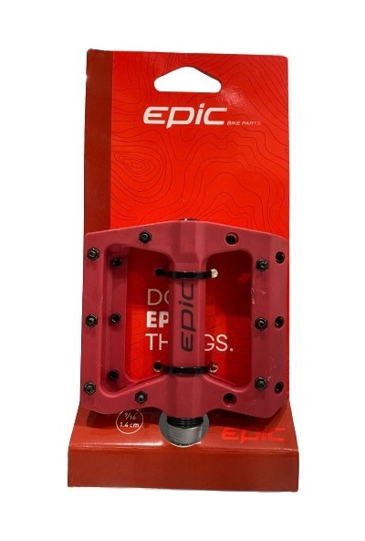 Epic Plastik Geniş Rulmanlı Bisiklet Pedalı Kırmızı