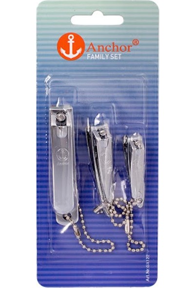 Anchor Tırnak Makası Aile Seti 3'lü GX122 1 Adet