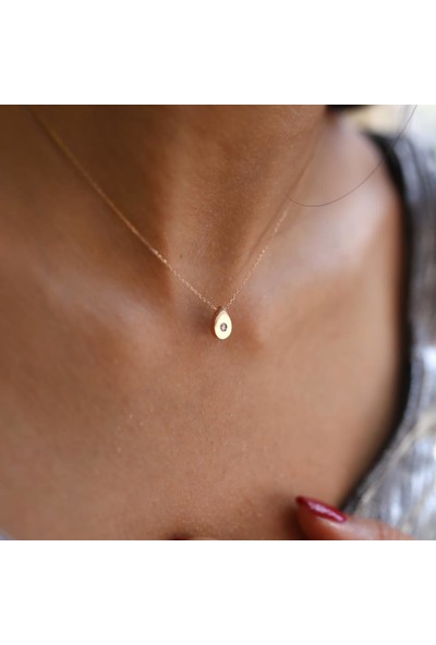 By Golden House Pırlanta Damla Kolye