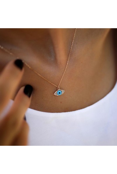 By Golden House Pırlanta Göz Kolye