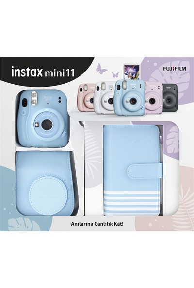 Fujifilm Instax Mini 11 Laporta Albümlü Mavi Kit