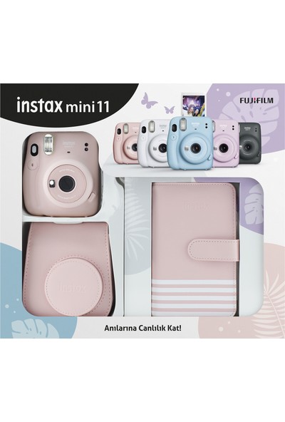 Fujifilm Instax Mini 11 Laporta Albümlü Pembe Kit Fujifilm Instax Mini 11 Laporta Albümlü Pembe Kit